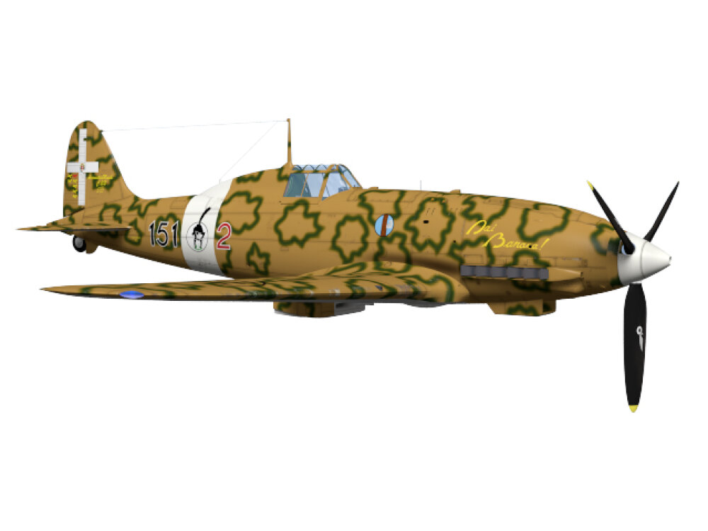 Macchi MC202 Folgore 3D model - Download Fighter on 3DModels.org