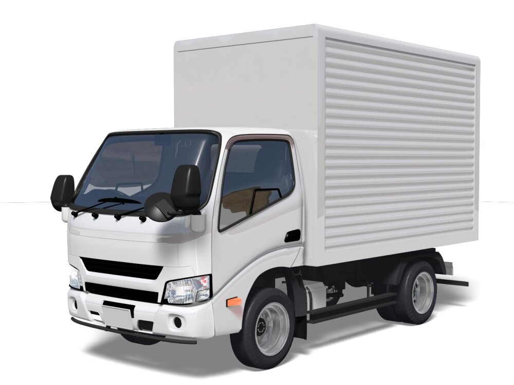 2t Truck Van Body Type 3D model - Download Truck on 3DModels.org
