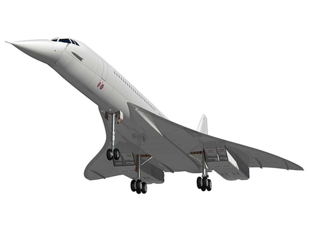 Supersonic Passenger Plane Concorde 3D model - Download Airliner on ...