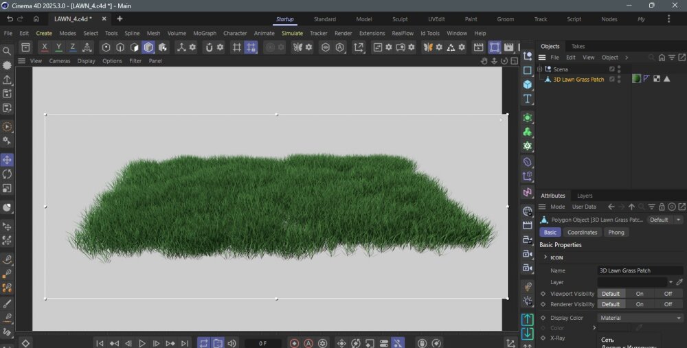 Lawn Grass Patch – Realistic Green Grass 3D model - Download Grass on ...
