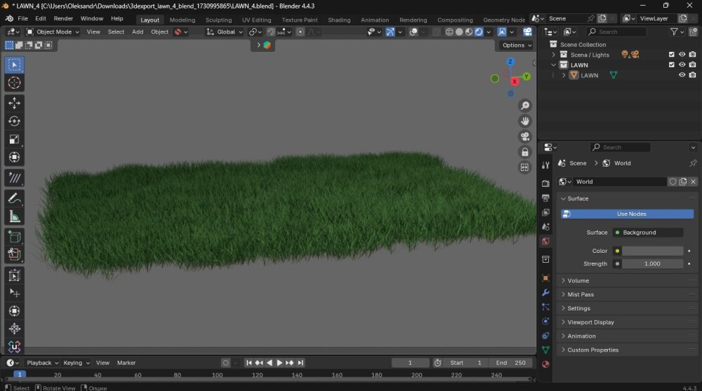 Lawn Grass Patch – Realistic Green Grass 3D model - Download Grass on ...