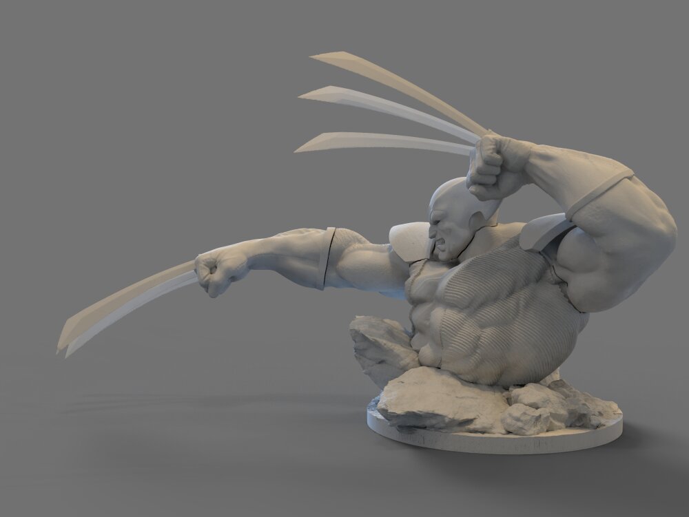 Lobo vs Wolverine 3D Printing Model - Download STL file for Printing ...
