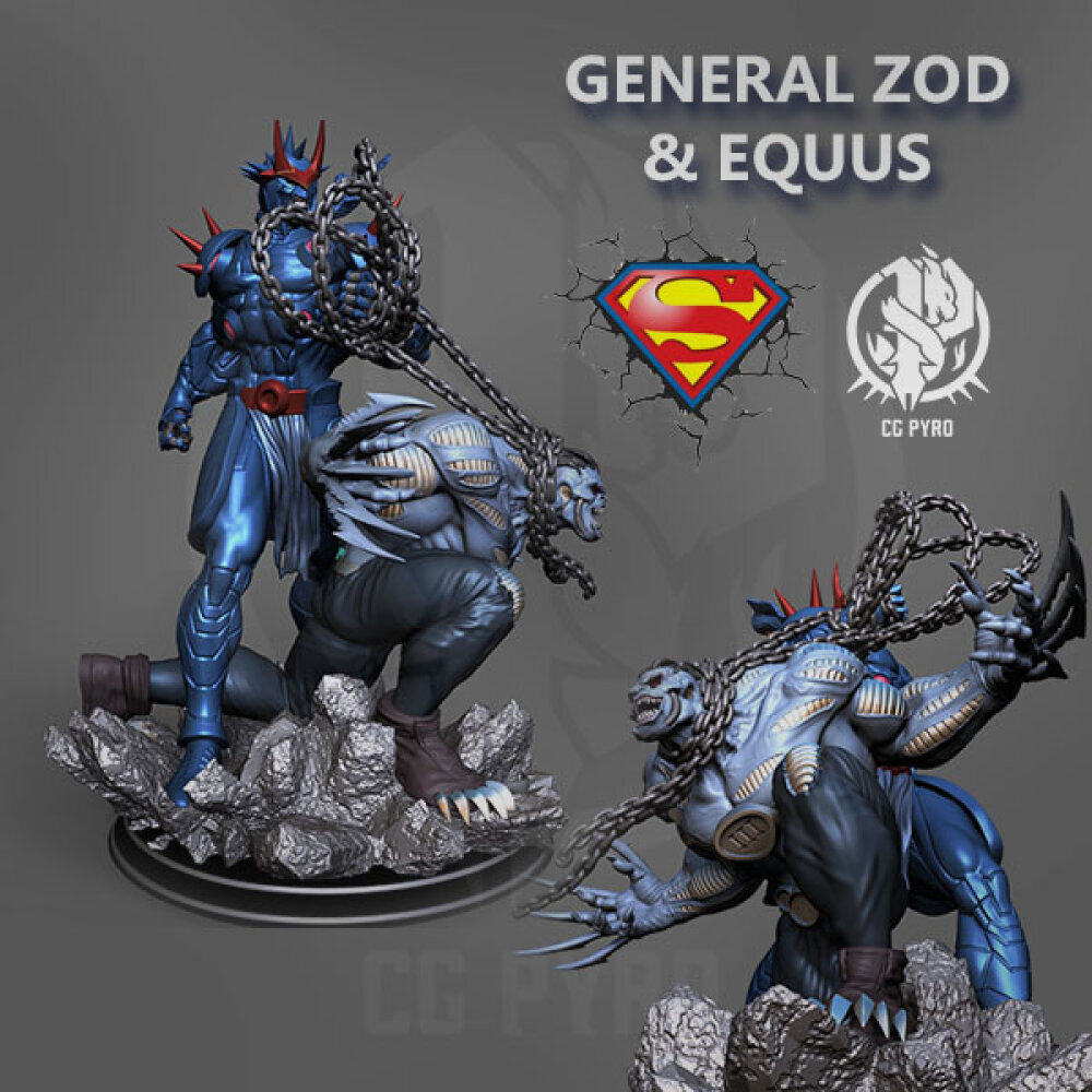 General Zod and Eqqus Collectibles Diorama DC Comics Superman 3D ...