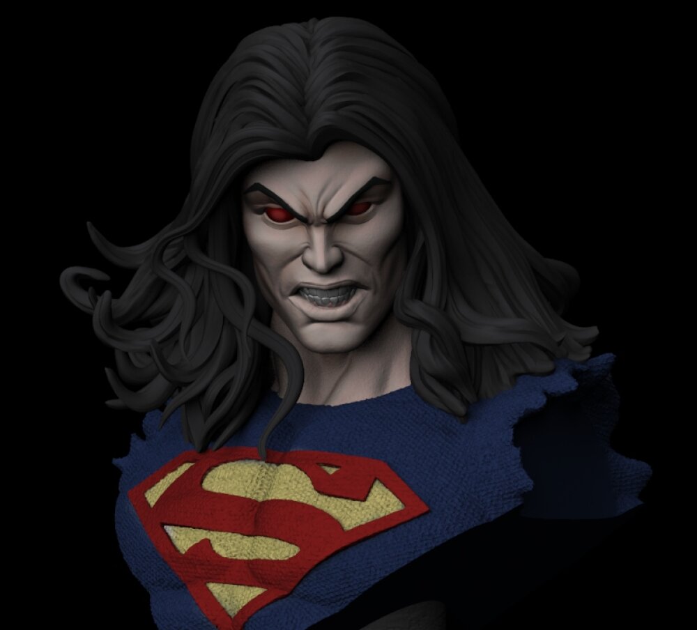 Superman Death Metal Bust 3D Printing Model - Download STL file for ...