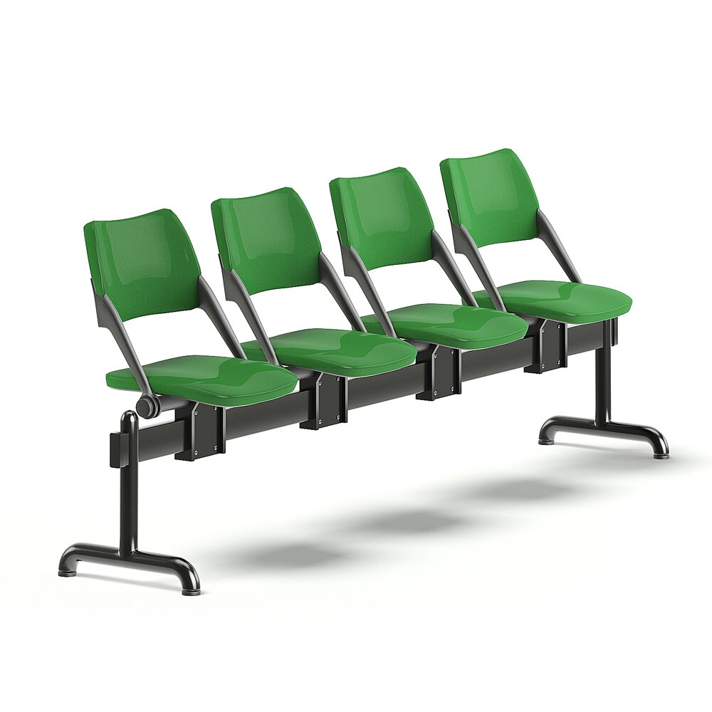 Green Waiting Chairs 3D model - Download Bench on 3DModels.org