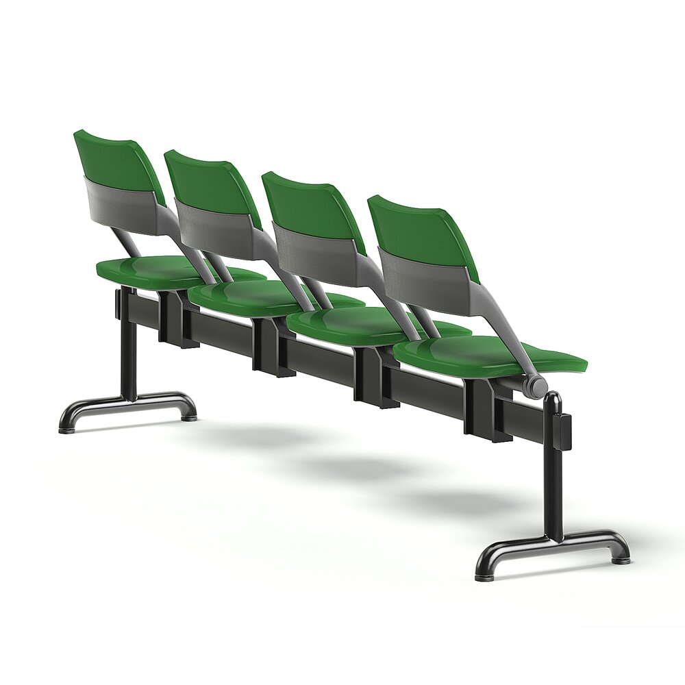 Green Waiting Chairs 3D model - Download Bench on 3DModels.org