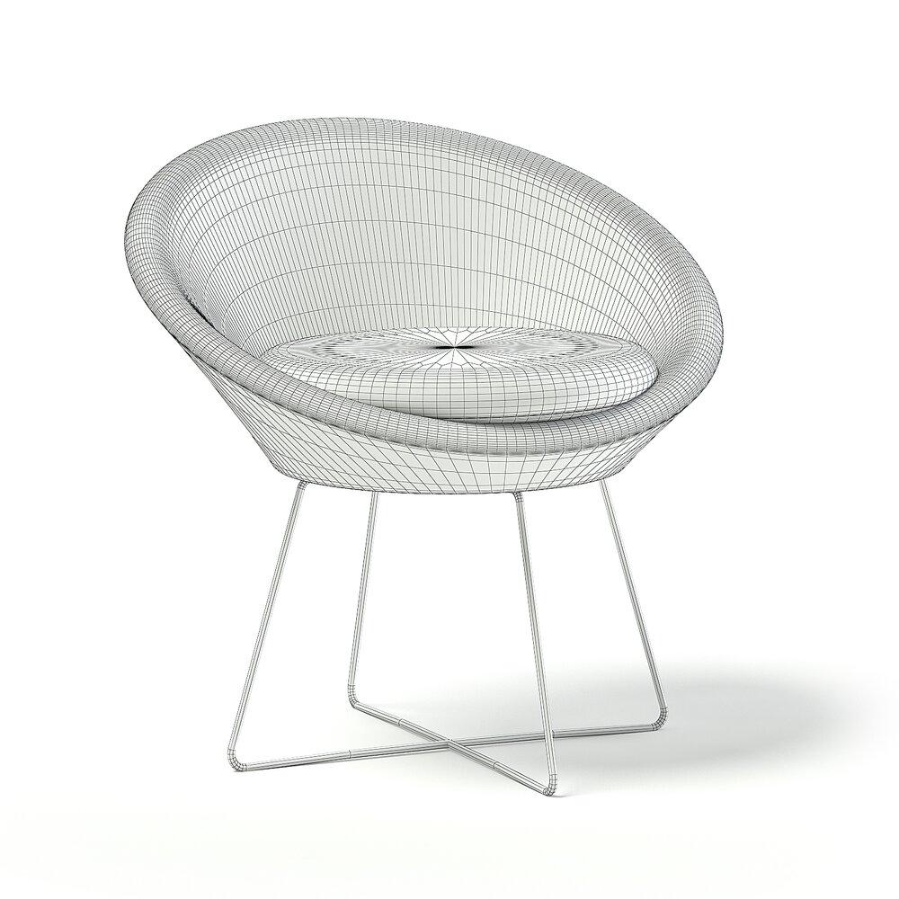Round Armchair 3D model - Download Armchair on 3DModels.org