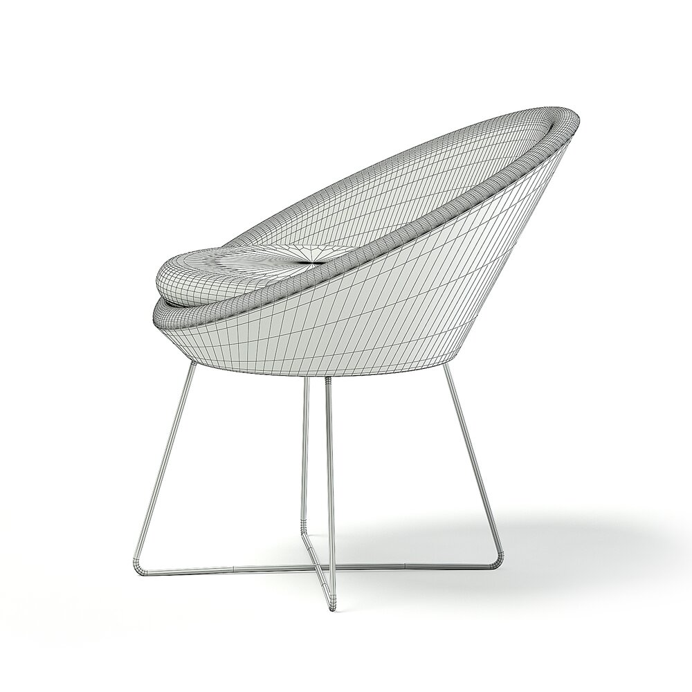 Round Armchair 3D model - Download Armchair on 3DModels.org