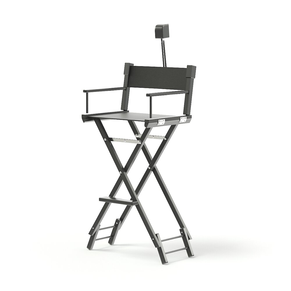 Black Makeup Chair with a Headrest 3D model - Download Chair on ...