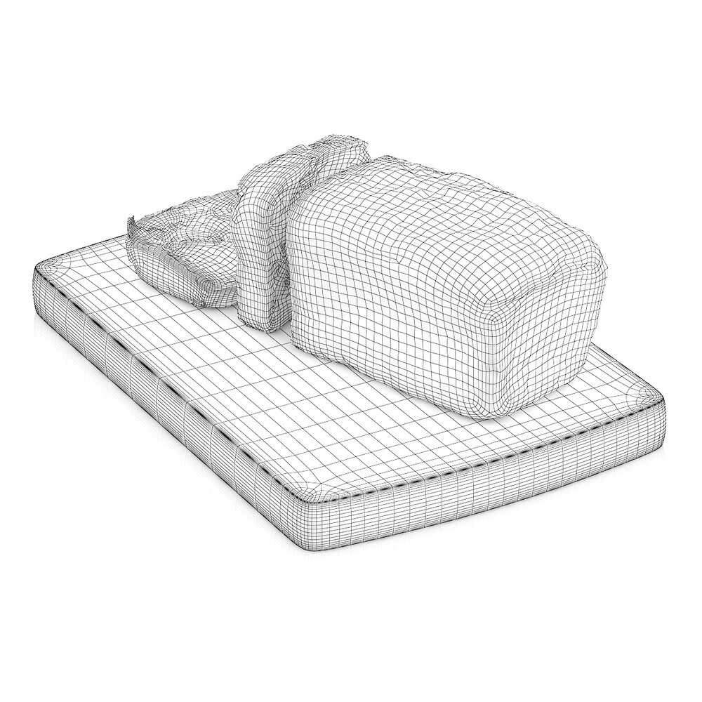 Sliced wholemeal bread 3D model - Download Dairy, Bakery on 3DModels.org