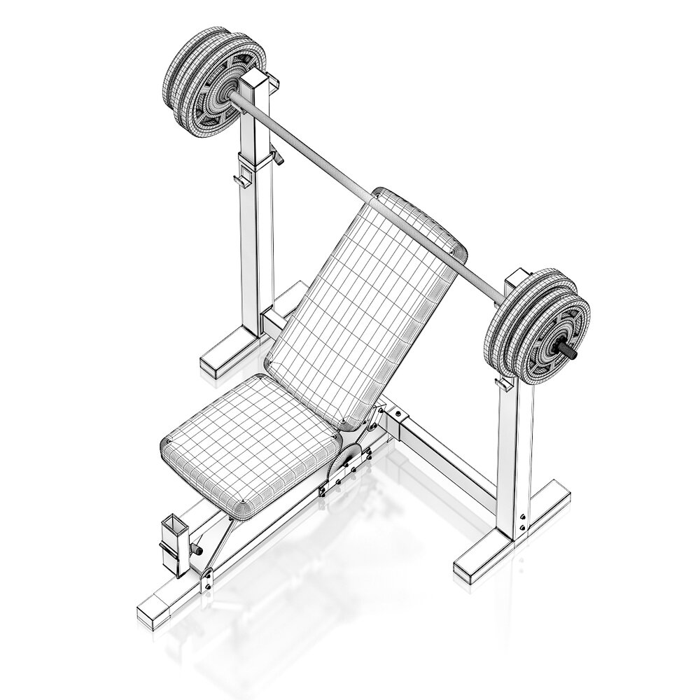 Adjustable Weight Bench 3D model - Download Sports Equipment on ...