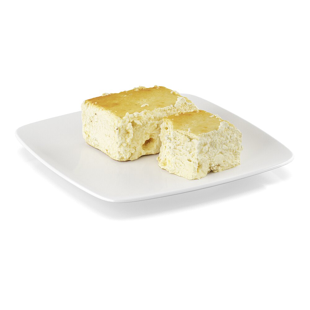 Cheesecake on plate 3D model - Download Dairy, Bakery on 3DModels.org