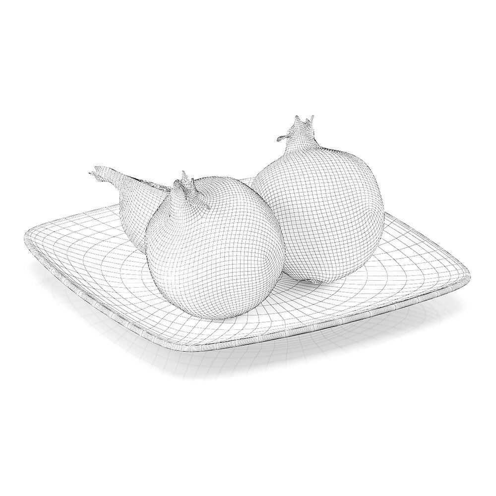 Pomegranate fruits 3D model - Download Fruit on 3DModels.org