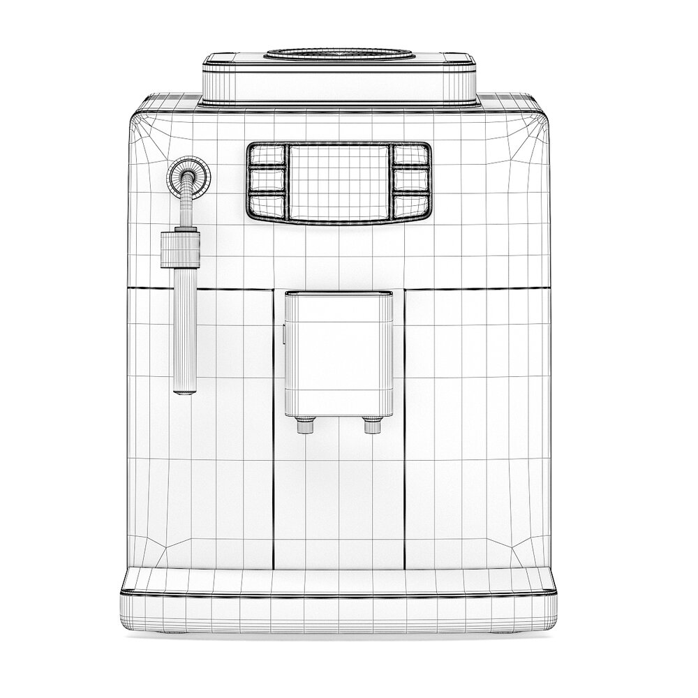 Cafetera de Espresso Negra Con Panel Digital Modelo 3D - Descargar ...