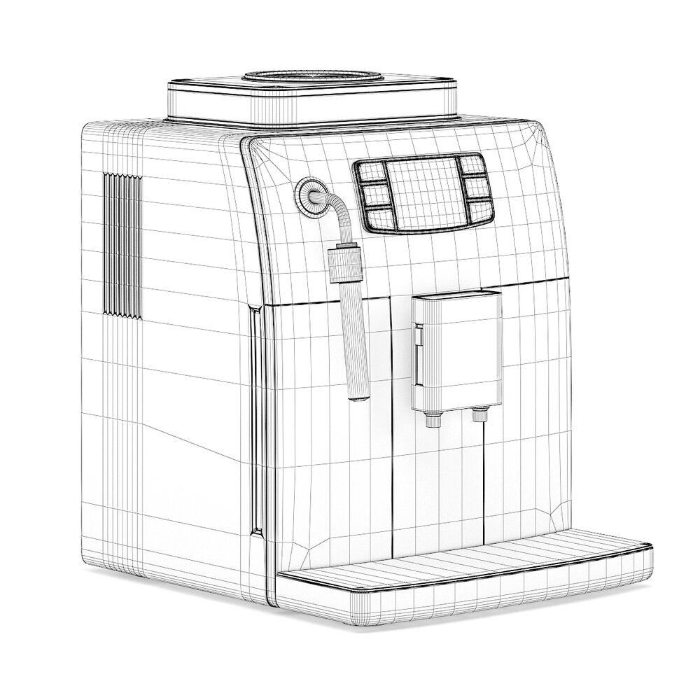 Cafetera de Espresso Negra Con Panel Digital Modelo 3D - Descargar ...