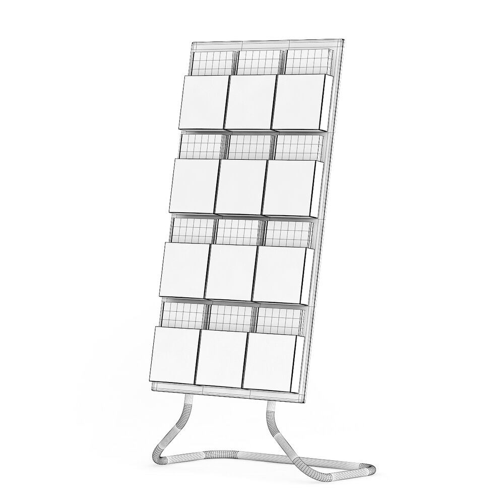 Market Stand with Magazines 3D model - Download Commercial Appliance on ...