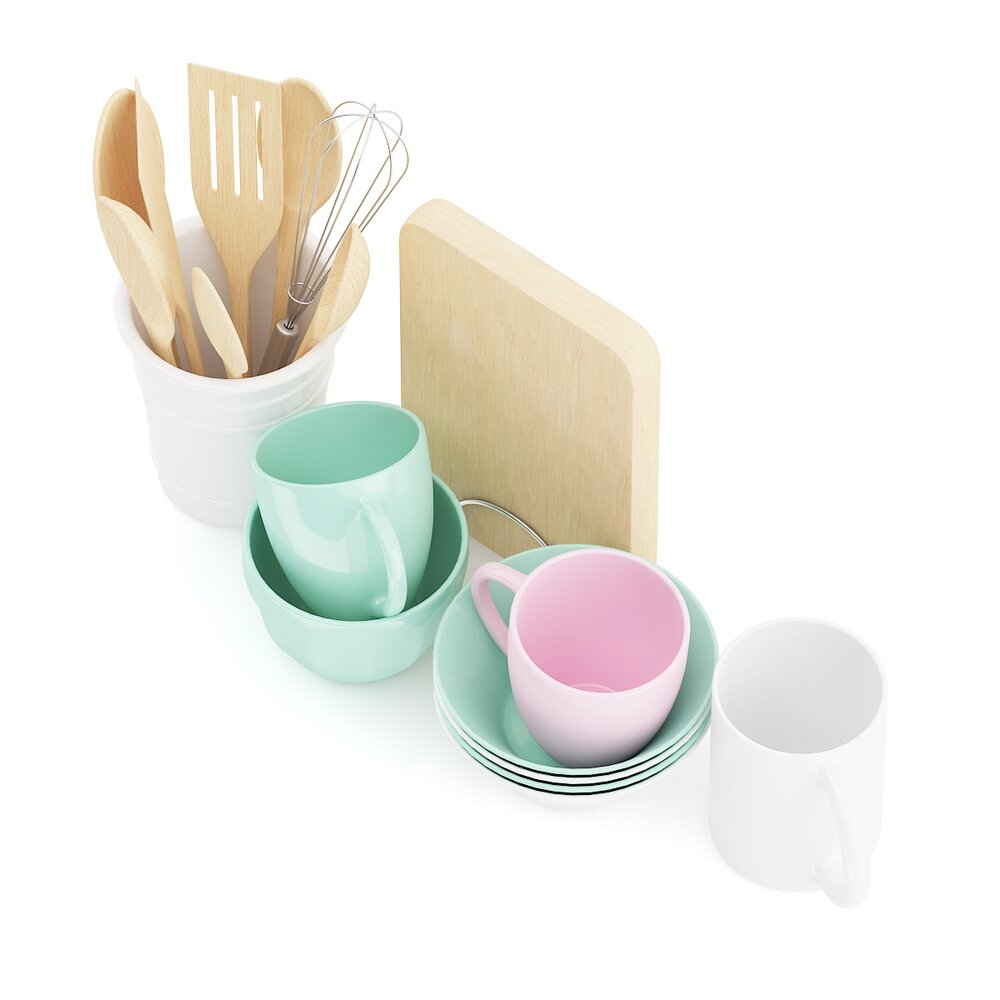 Kitchen Untensils 3D model - Download Tableware on 3DModels.org