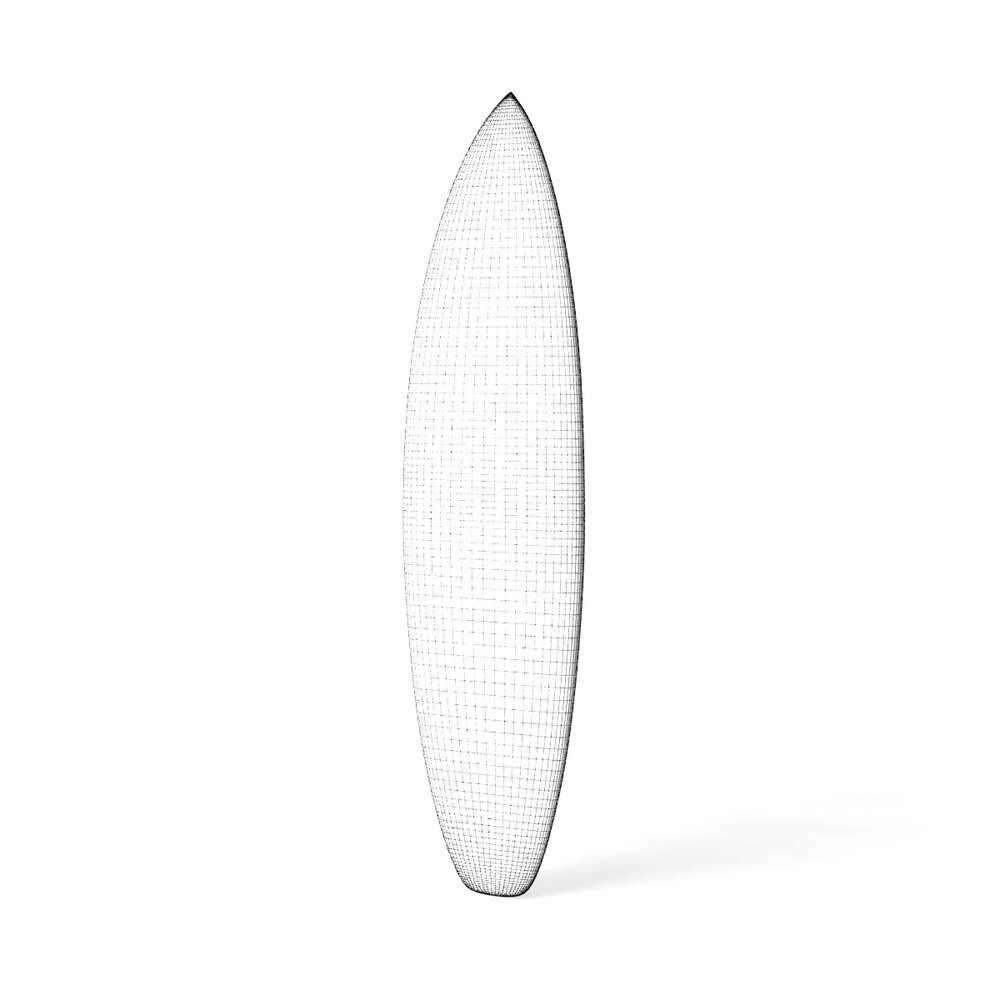 White Surfing Board 3D model - Download Sports Equipment on 3DModels.org