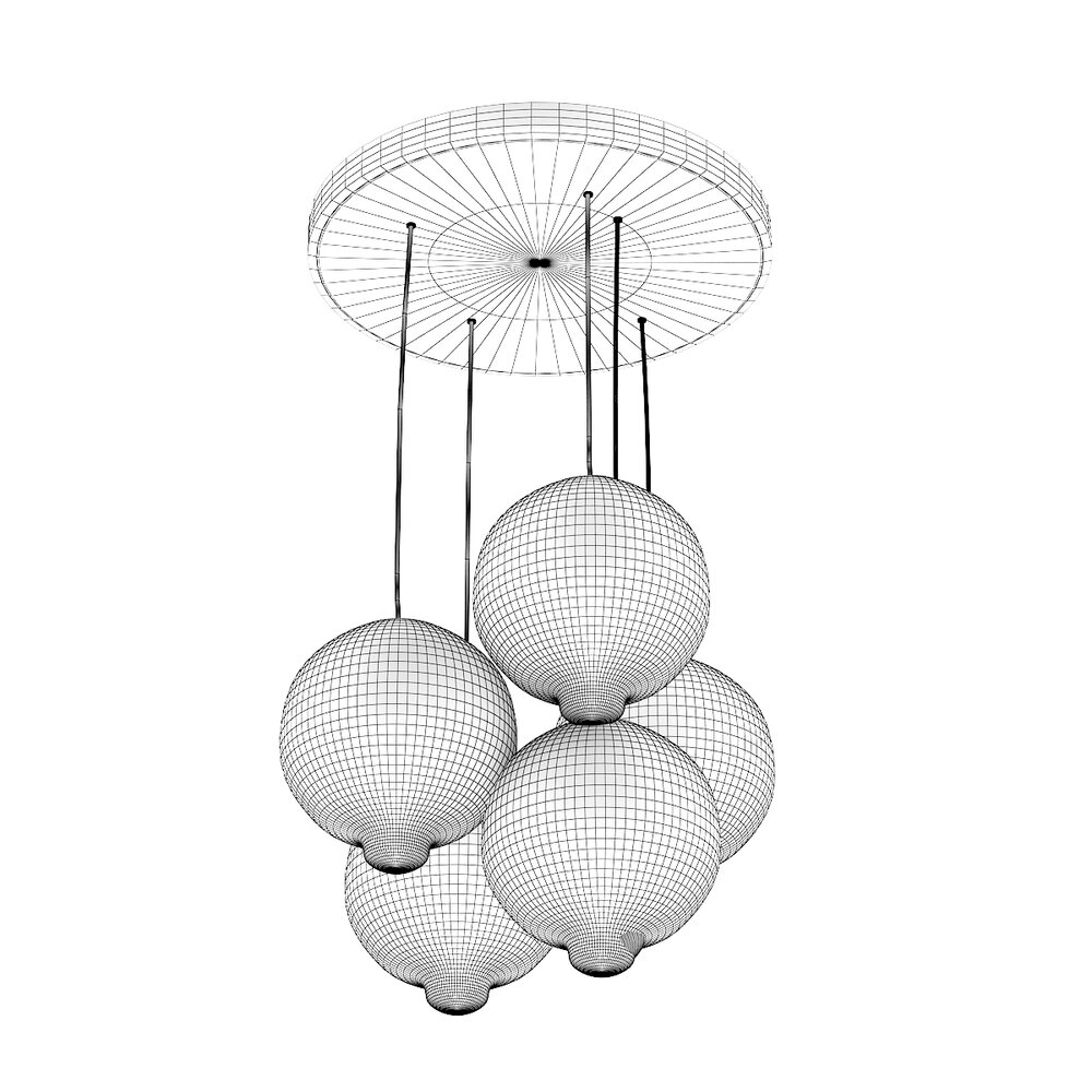 Colored Glass Ceiling Lamp 3D model - Download Lamp on 3DModels.org
