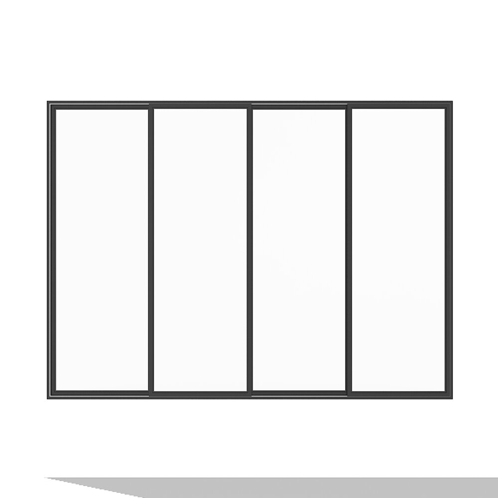 Metal Window (230 x 313 cm) 3D model - Download Building components on ...