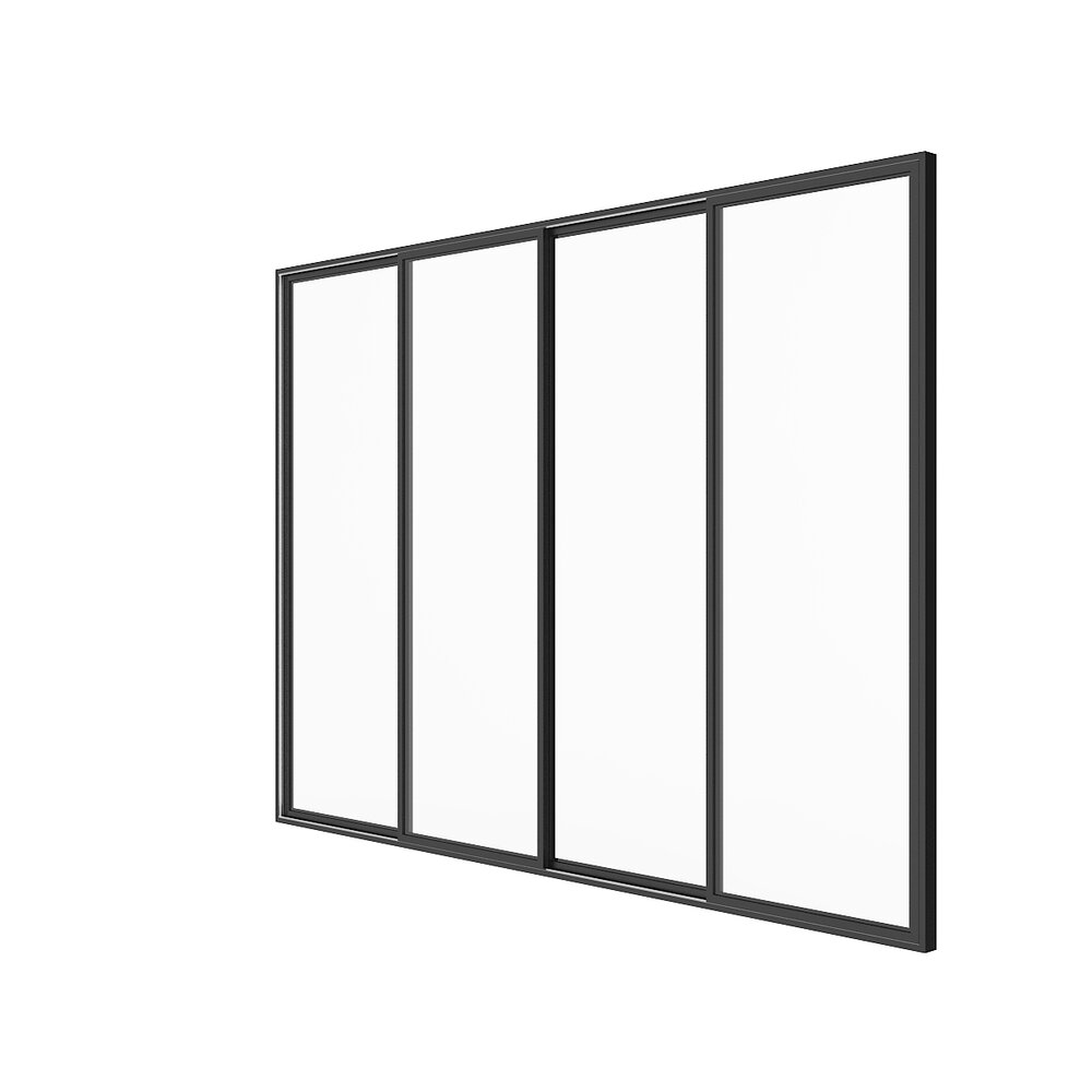 Metal Window (230 x 313 cm) 3D model - Download Building components on ...