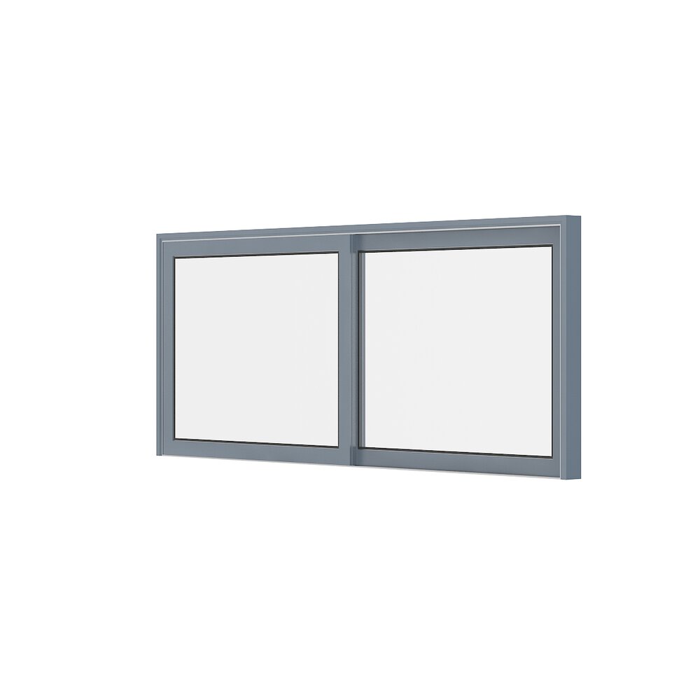 Metal Window (155 x 370cm) 3D model - Download Building components on ...