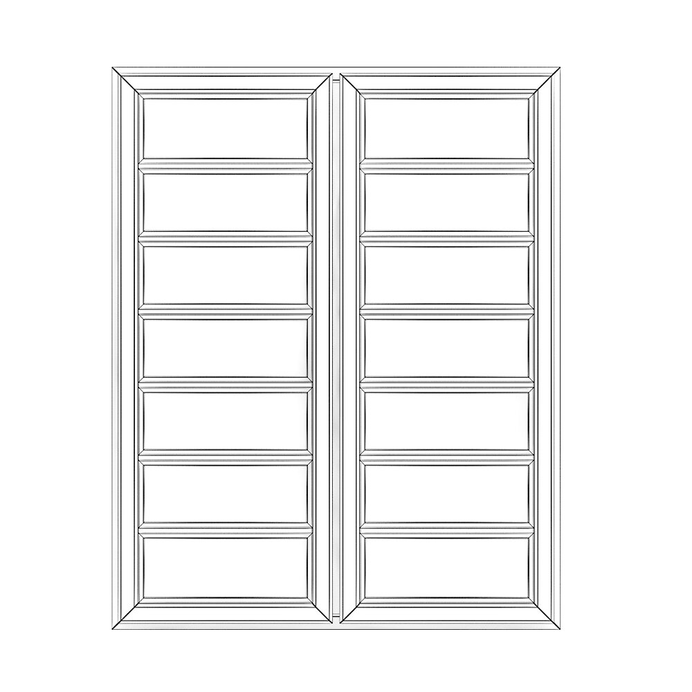 Metal Window (268 x 134 cm) 3D model - Download Building components on ...
