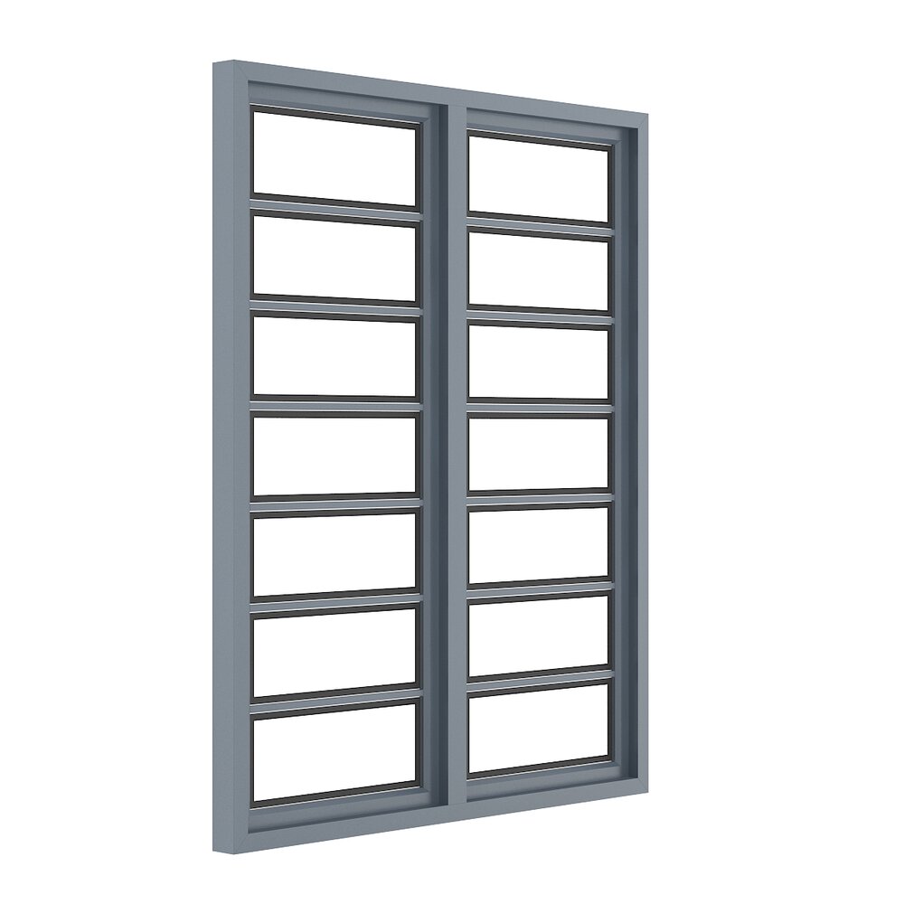 Metal Window (268 x 134 cm) 3D model - Download Building components on ...