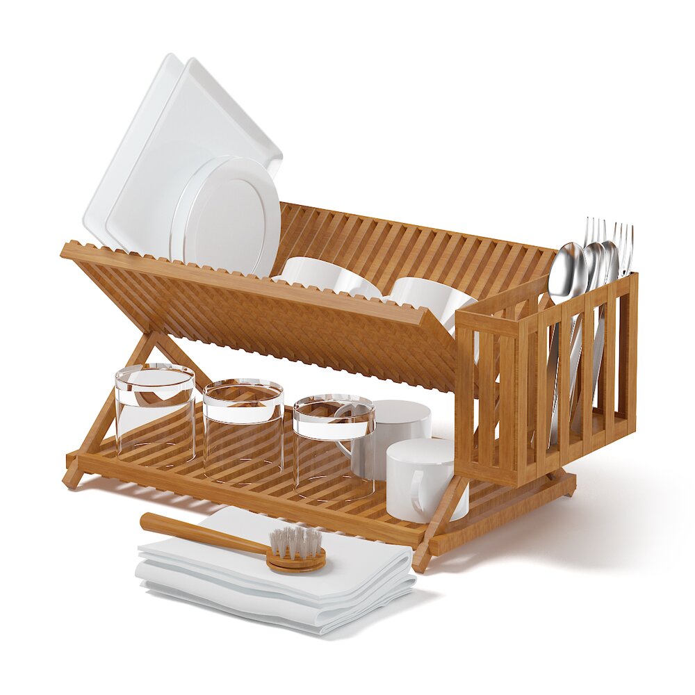 Dish Dryer 3D model - Download Tableware on 3DModels.org