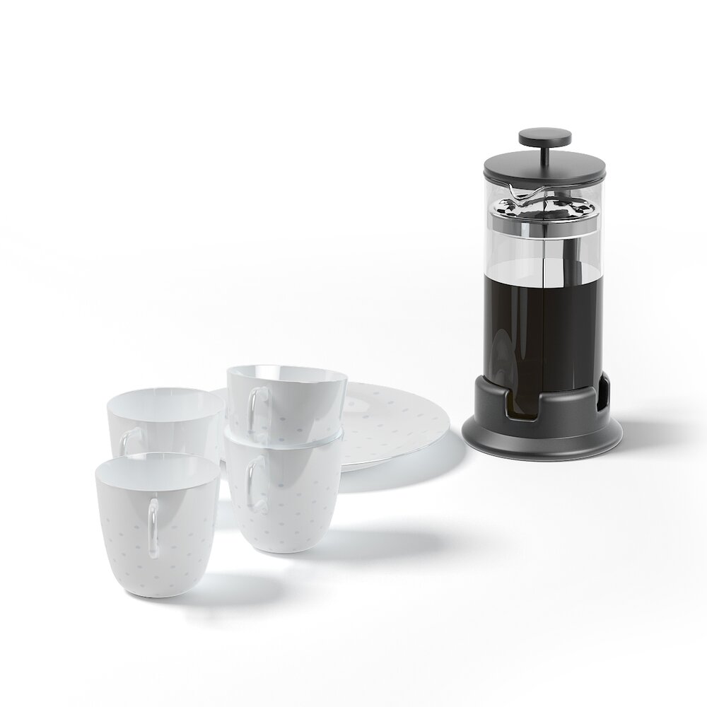 Tea Set and Tea Infuser 3D model - Download Tableware on 3DModels.org