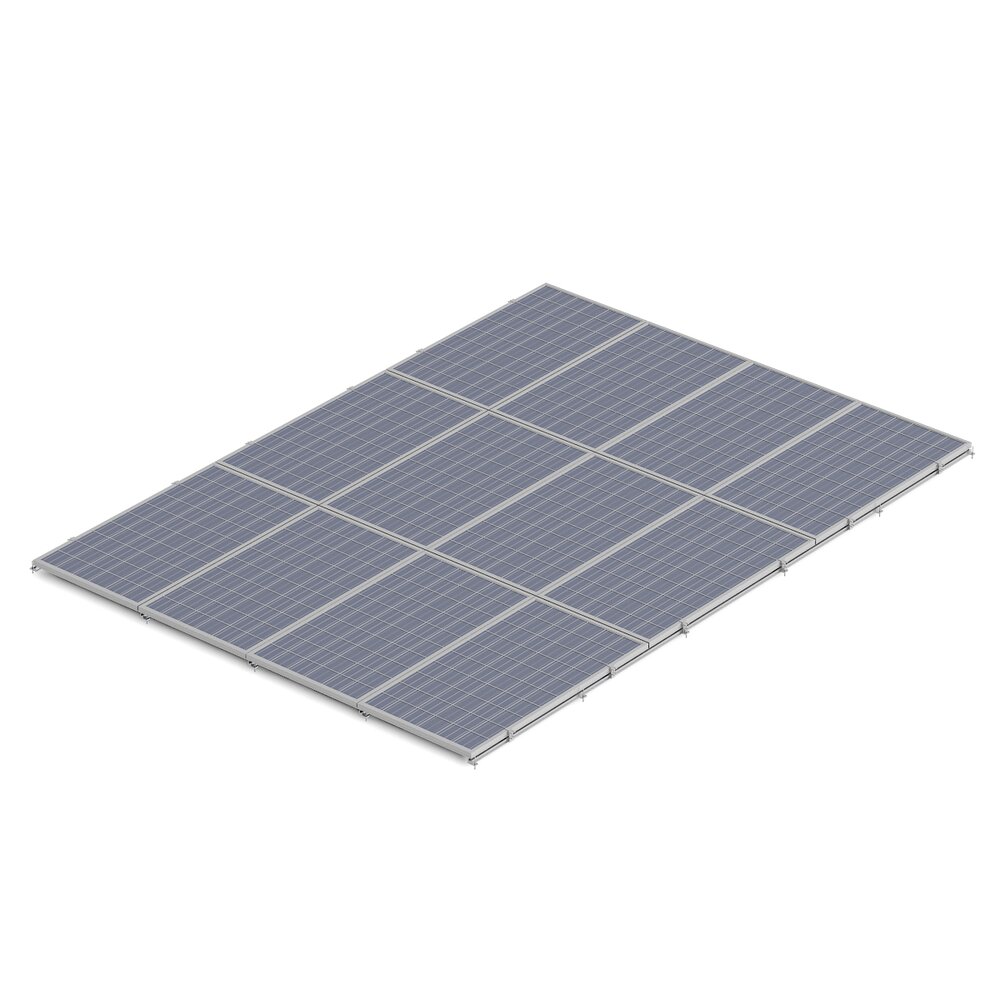 Panel Solar Grande para Sistemas de Energía Renovable Modelo 3D ...