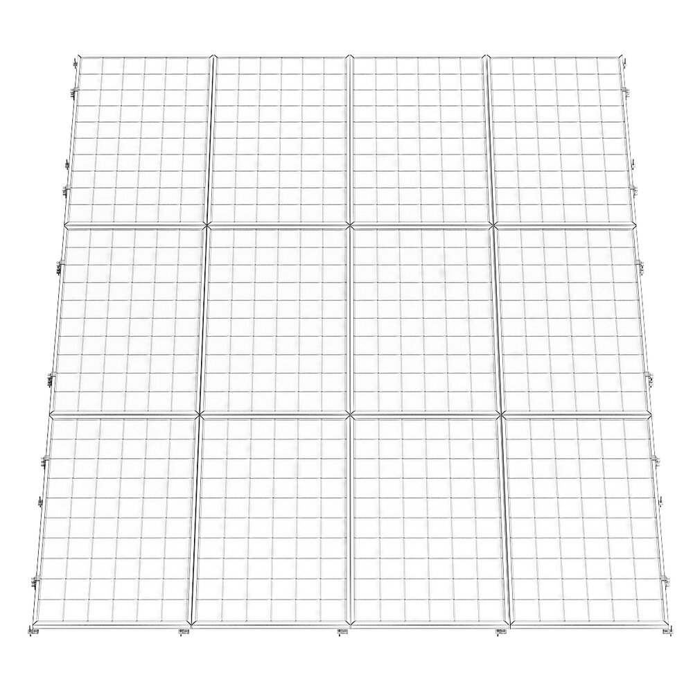 Panel Solar Grande para Sistemas de Energía Renovable Modelo 3D ...