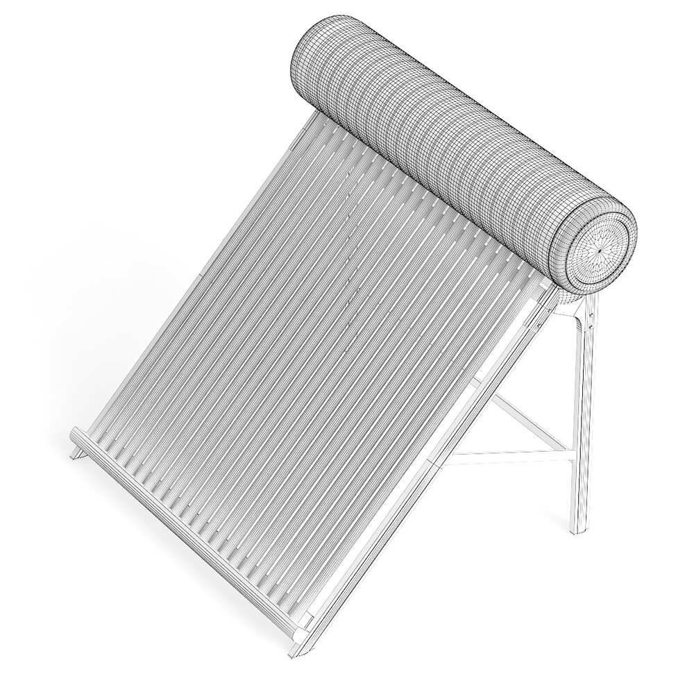 Solar Heater with Large Water Container 3D model - Download Home ...