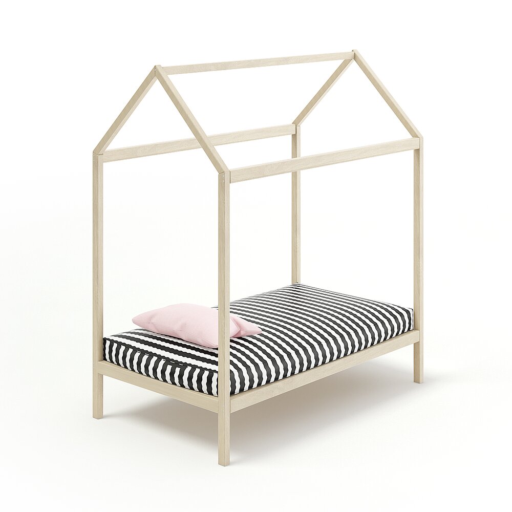House Shape Bed 3D model - Download Bed on 3DModels.org