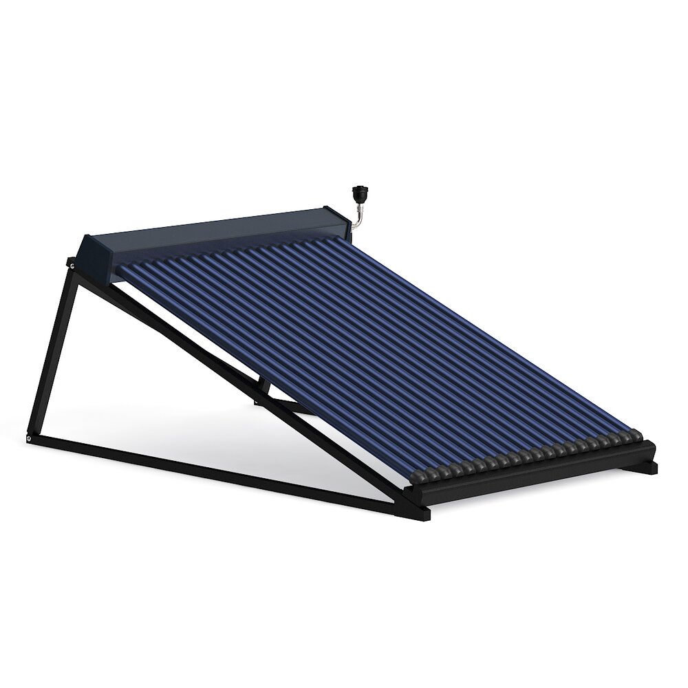 Solar Heater Mounted on a Black Frame 3D model - Download Home ...