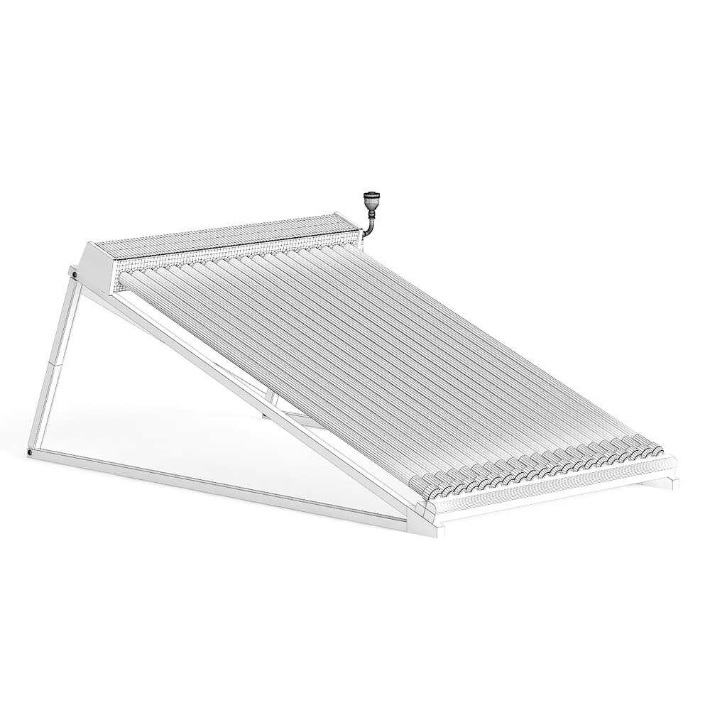 Solar Heater Mounted on a Black Frame 3D model - Download Home ...