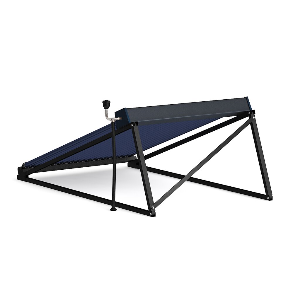 Solar Heater Mounted on a Black Frame 3D model - Download Home ...