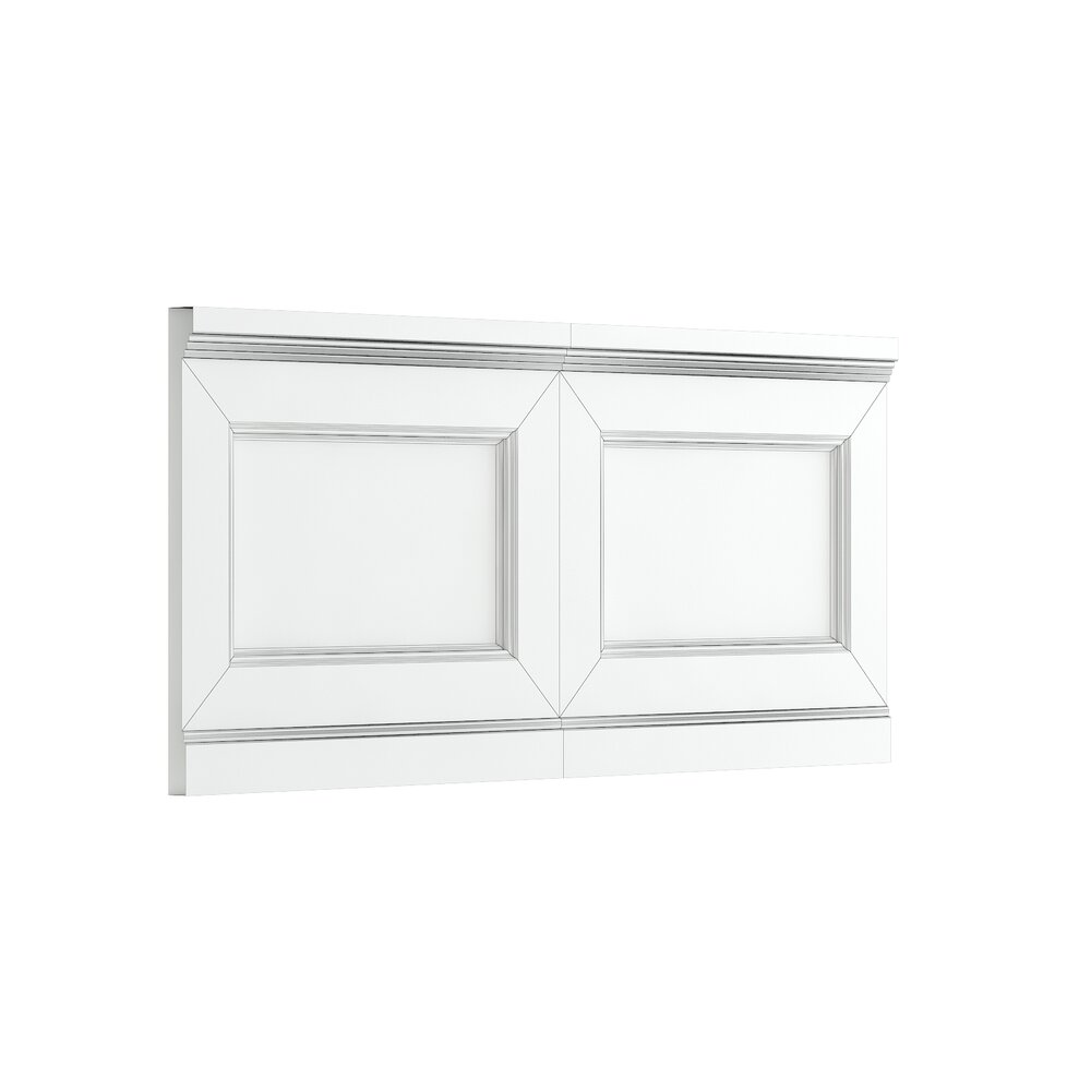 Classic Low Wall Panel 3D model - Download Decoration on 3DModels.org
