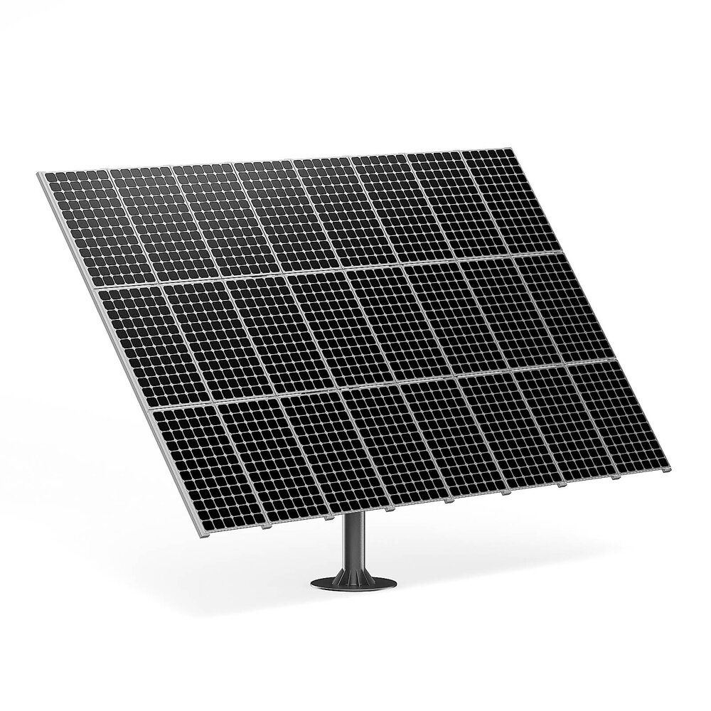 Panel Solar Grande Con Estructura Metálica Modelo 3D - Descargar ...