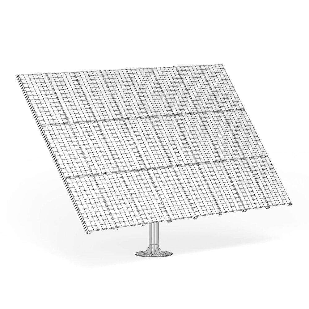 Panel Solar Grande Con Estructura Metálica Modelo 3D - Descargar ...