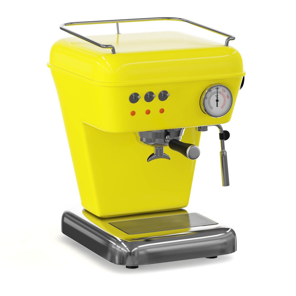Yellow Classic Espresso Coffee Machine 3D model - Download Home ...