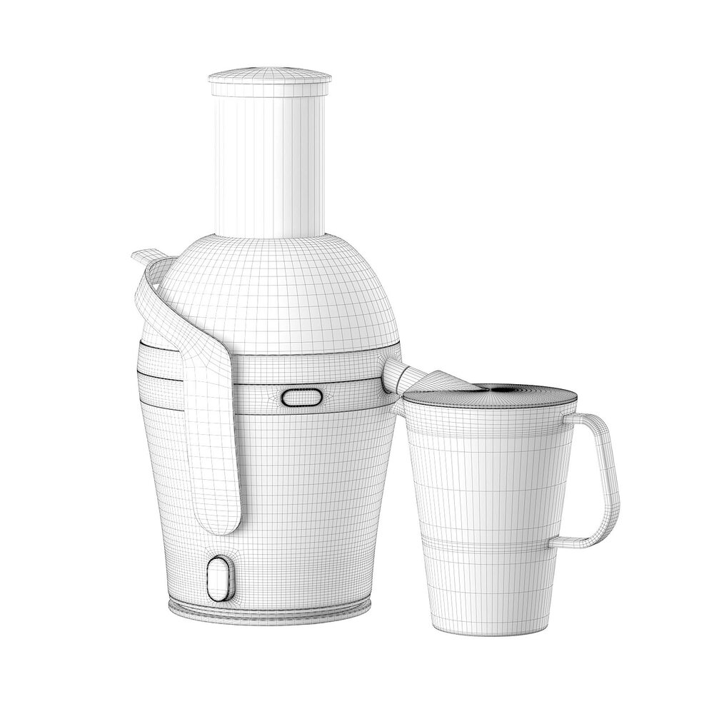 Juicer with Orange Juice Jar 3D model - Download Home Appliances on ...