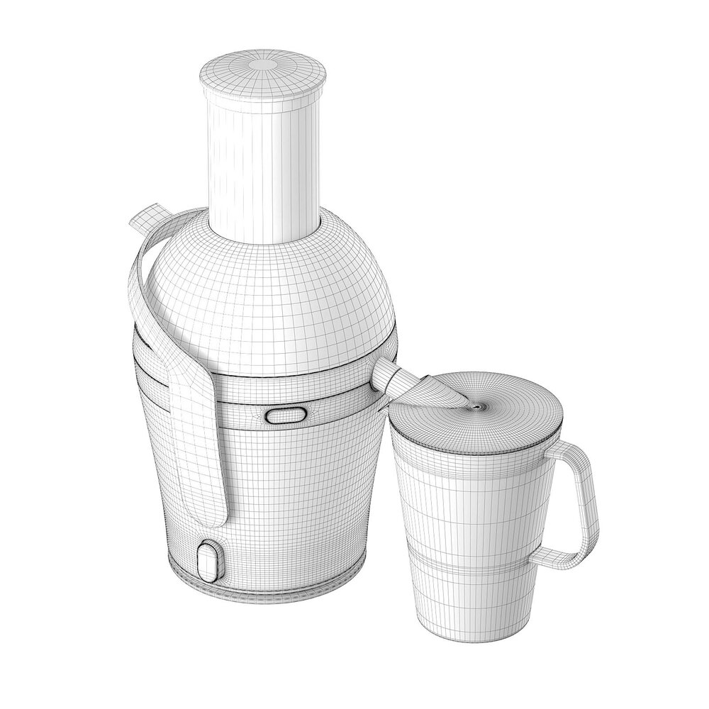 Juicer with Orange Juice Jar 3D model - Download Home Appliances on ...