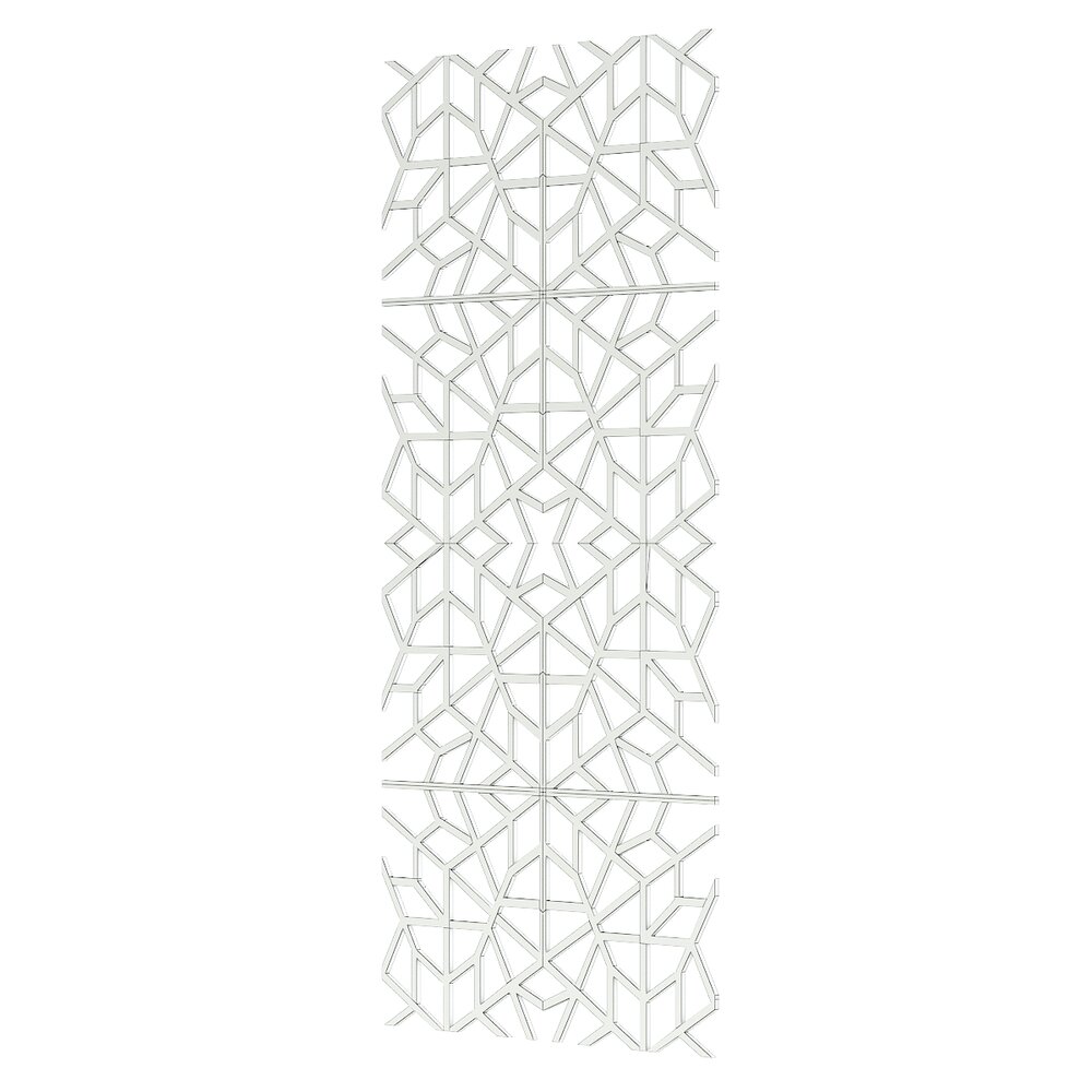 Panel Decorativo Geométrico Dorado Con Formas Entrelazadas Modelo 3D ...
