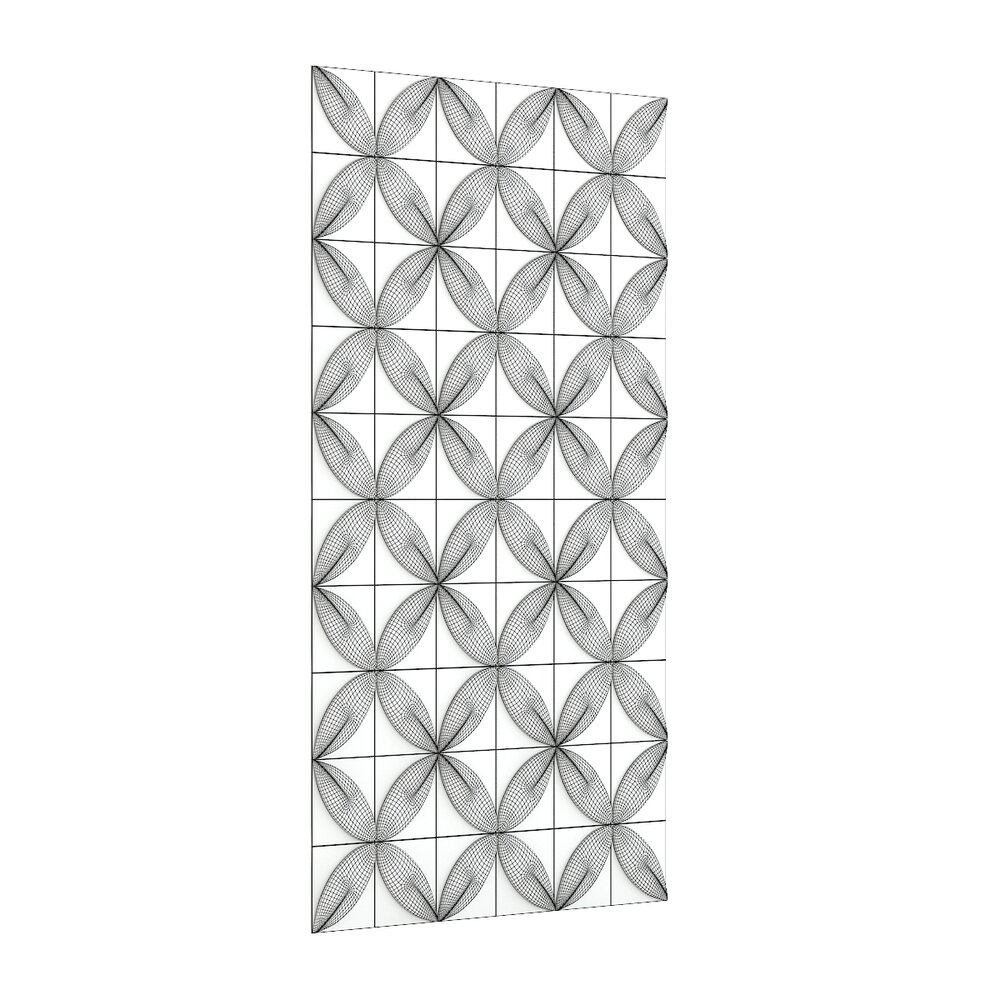 Panel de Pared Decorativo Blanco Con Patrón Modelo 3D - Descargar ...