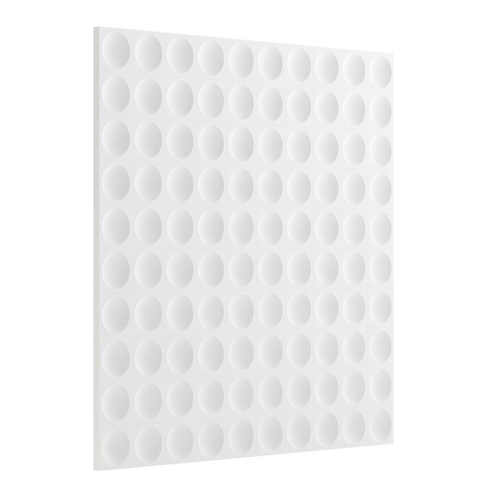 Panel de Pared Blanco Con Patrón Circular Modelo 3D - Descargar ...
