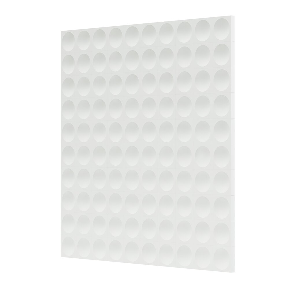 Panel de Pared Blanco Con Patrón Circular Modelo 3D - Descargar ...