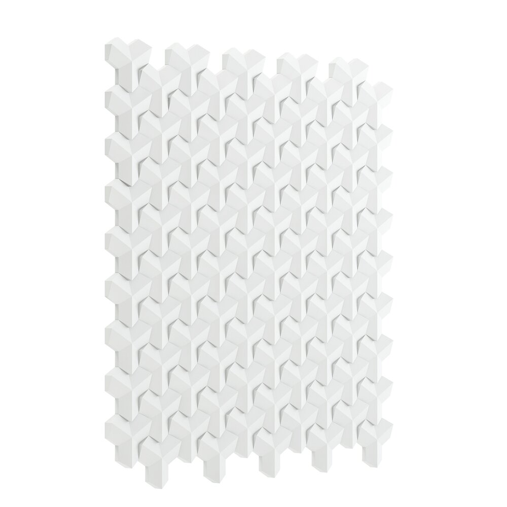 Panel Blanco de Pared Con Patrón Geométrico Modelo 3D - Descargar ...