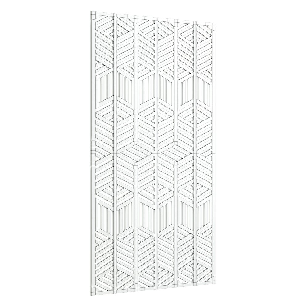 White Wall Panel 6 3D model - Download Decoration on 3DModels.org
