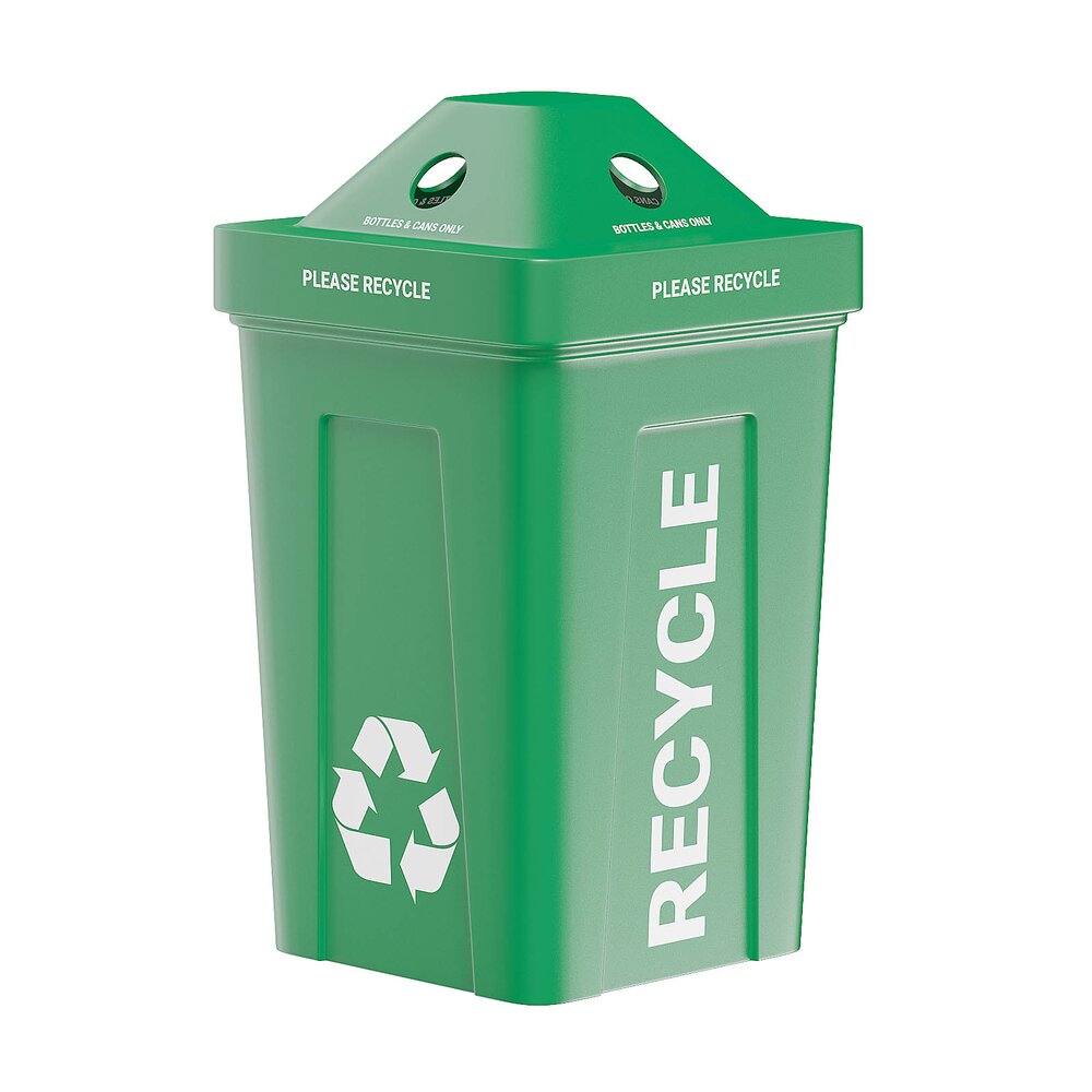 Green Trash Bin 3D model - Download Street elements on 3DModels.org